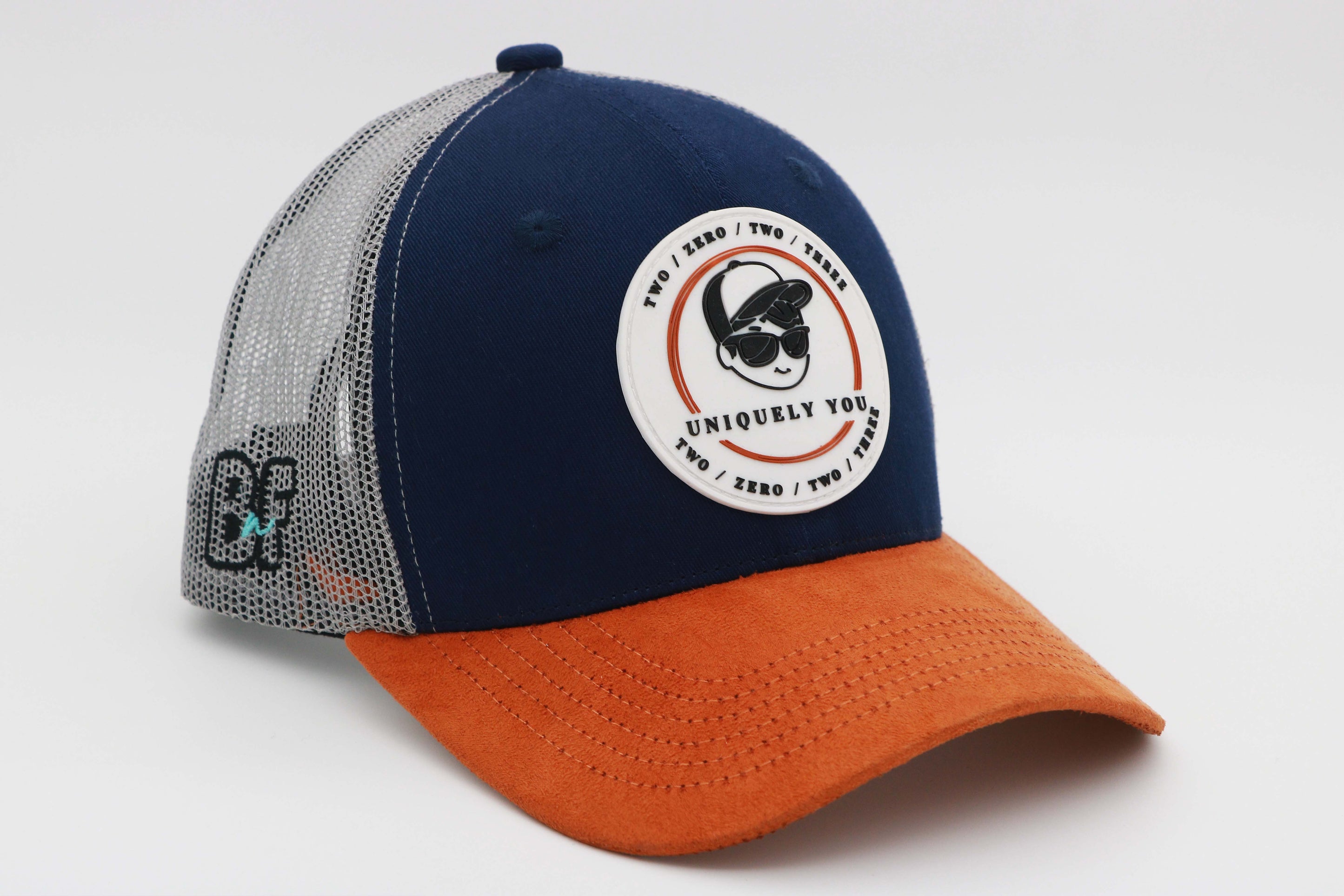 Breathable Light Blue Cotton Snapback Cap with Premium Suede Brim - Adjustable & Lightweight ...